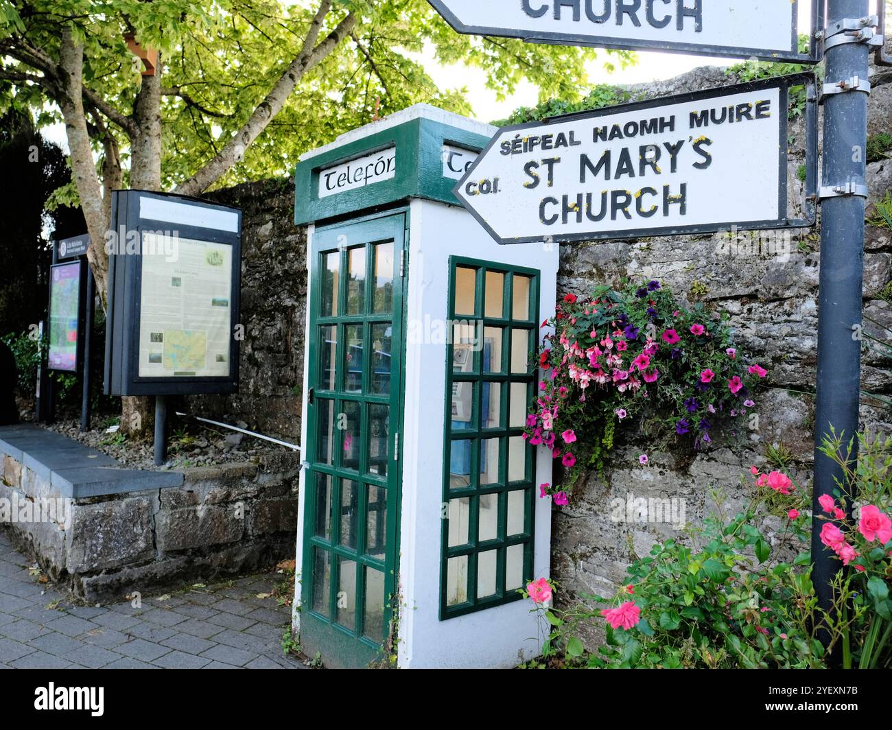 Traditional Irish telephone booth in Cong, County Mayo, Ireland ...