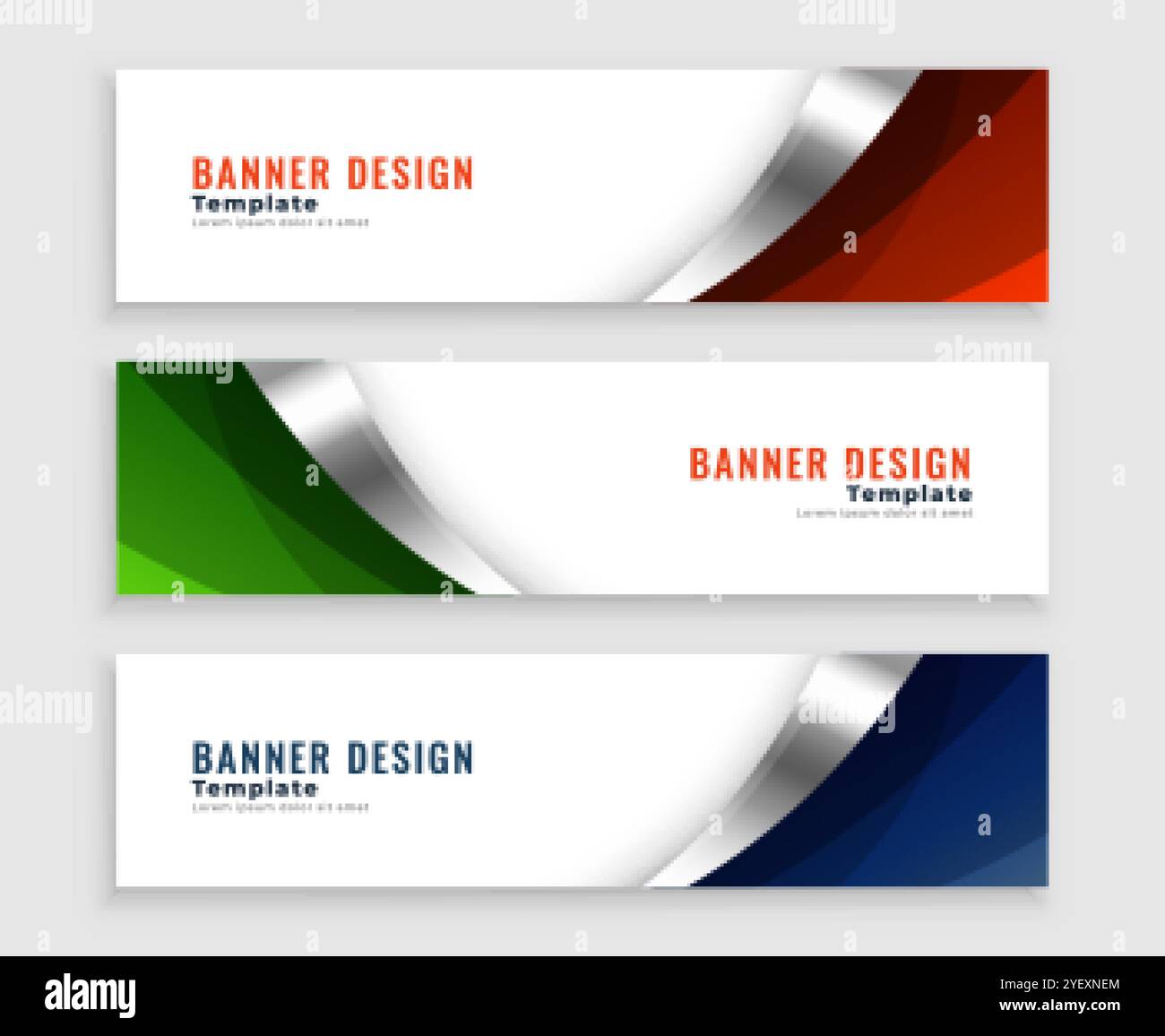 abstract web banners set in wavy curve shape Stock Vector Image & Art ...