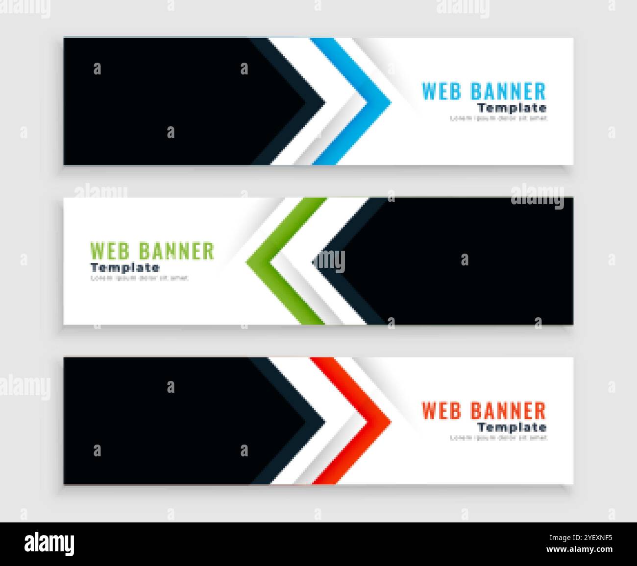 modern web banners or headers in arrow shape style Stock Vector Image ...