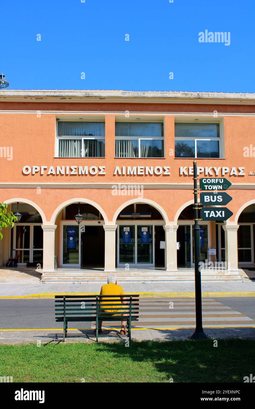 Passenger Terminal at the Port of Corfu, Greece Stock Photo - Alamy