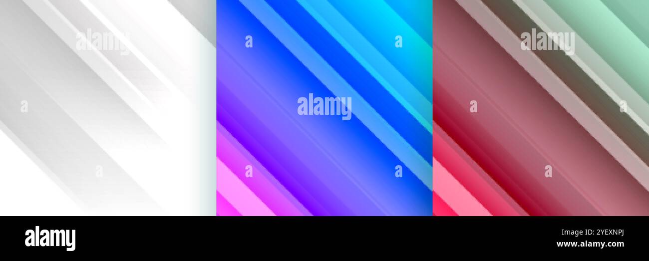 shiny abstract backgrounds set with diagonal lines Stock Vector Image & Art - Alamy