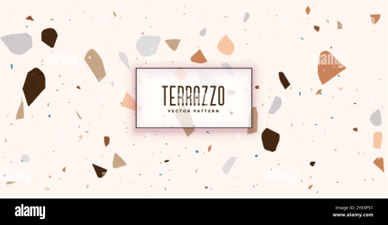 white terrazzo shape pattern texture background design Stock Vector ...