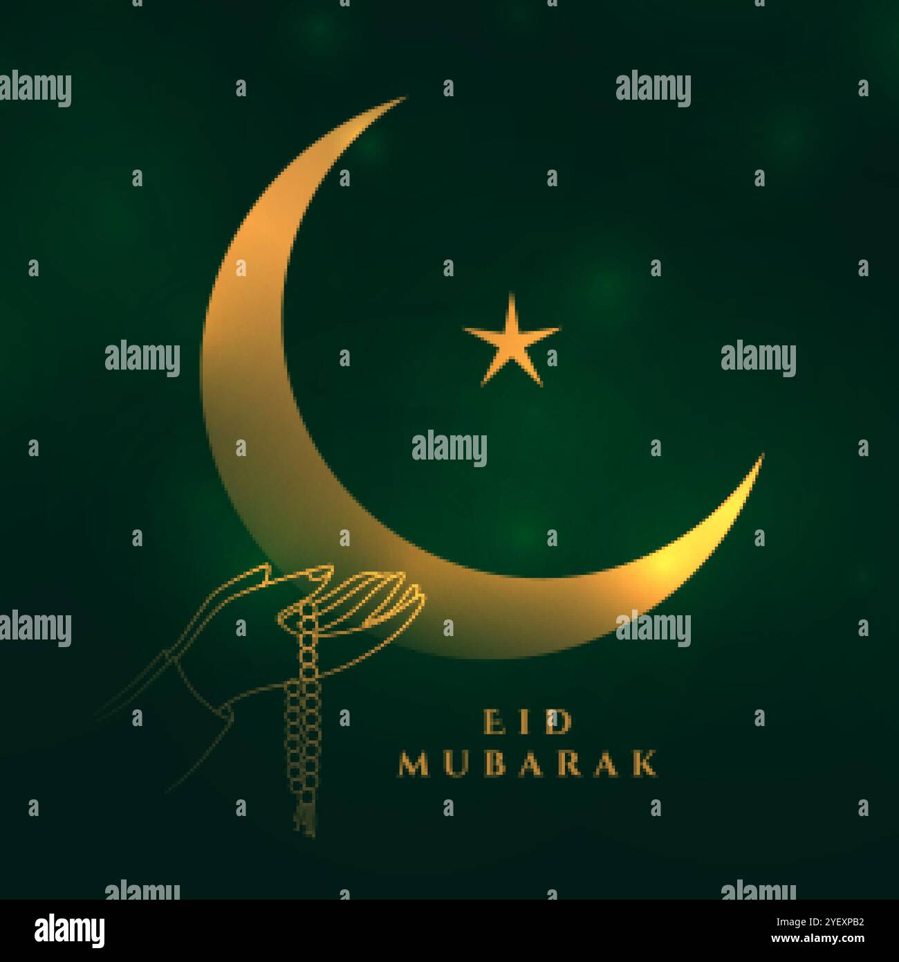 eid mubarak dua prayer festival card design Stock Vector Image & Art ...