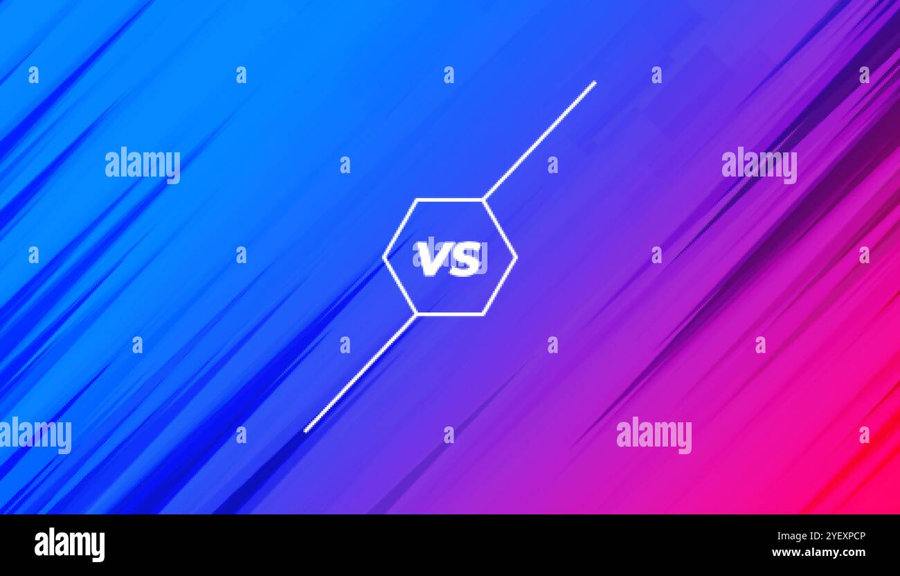 vibrant versus vs banner for competition challenge Stock Vector Image ...