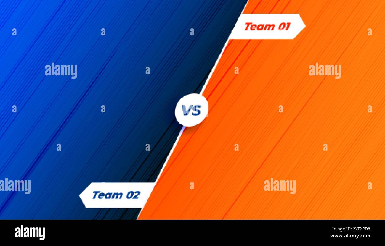 competition versus vs background in orange and blue shade Stock Vector ...