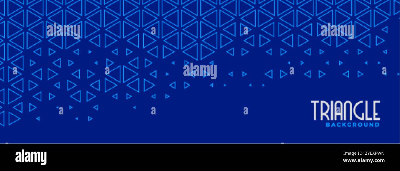 abstract blue triangle line pattern banner design Stock Vector Image ...