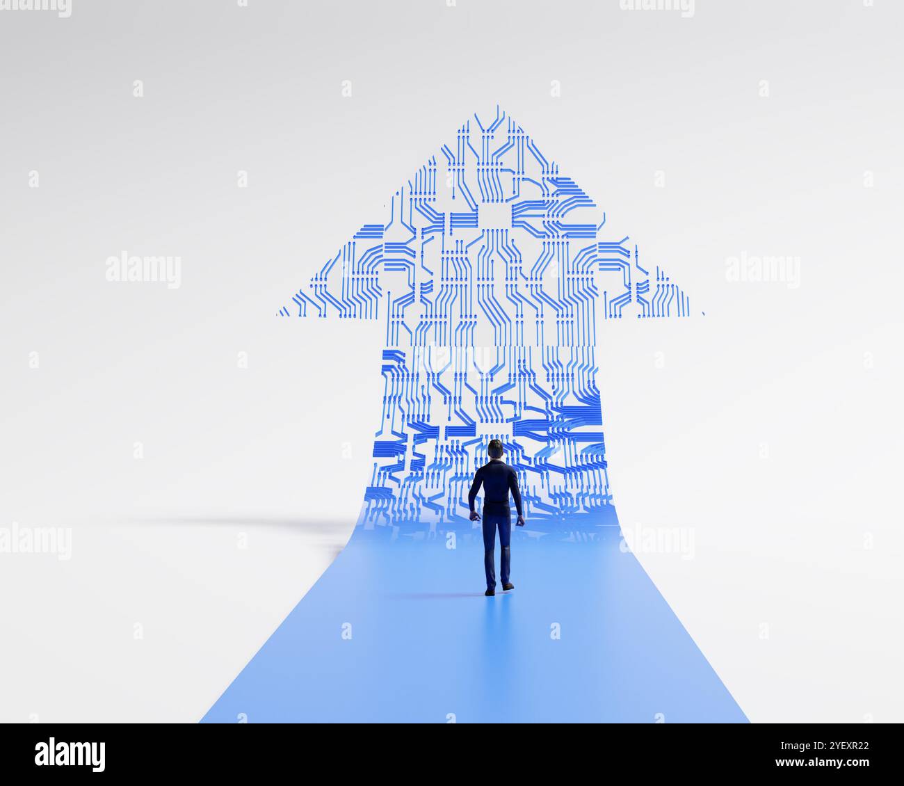 Person on computer shadow hi-res stock photography and images - Alamy