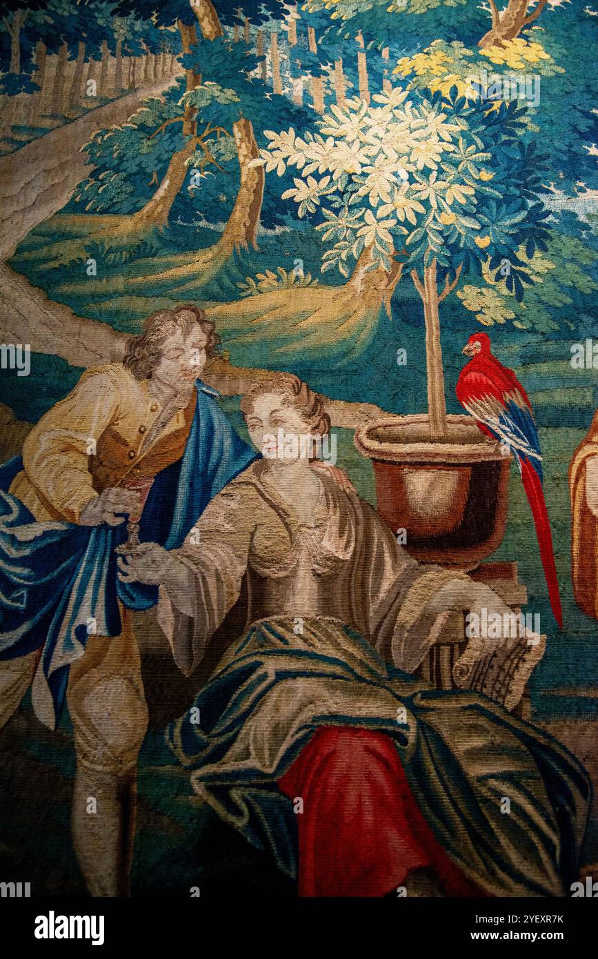 Flemish tapestry at the Antwerp Museum Plantin- Moretus in Belgium ...