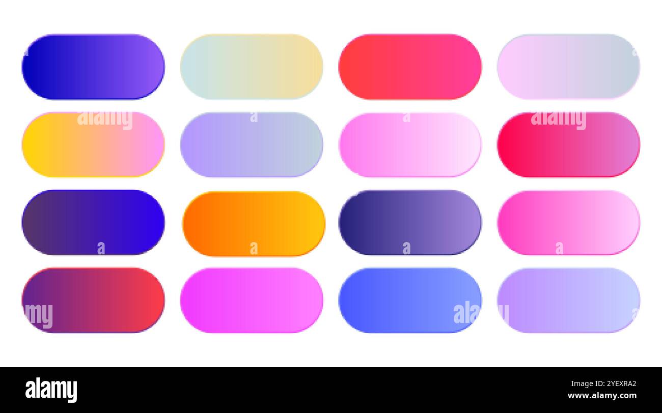 set of vibrant gradients swatches or buttons Stock Vector Image & Art ...