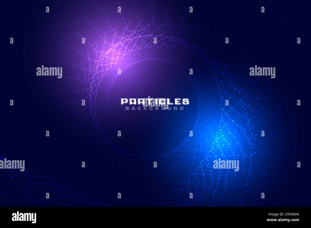 glowing abstract technology style particles background design Stock ...