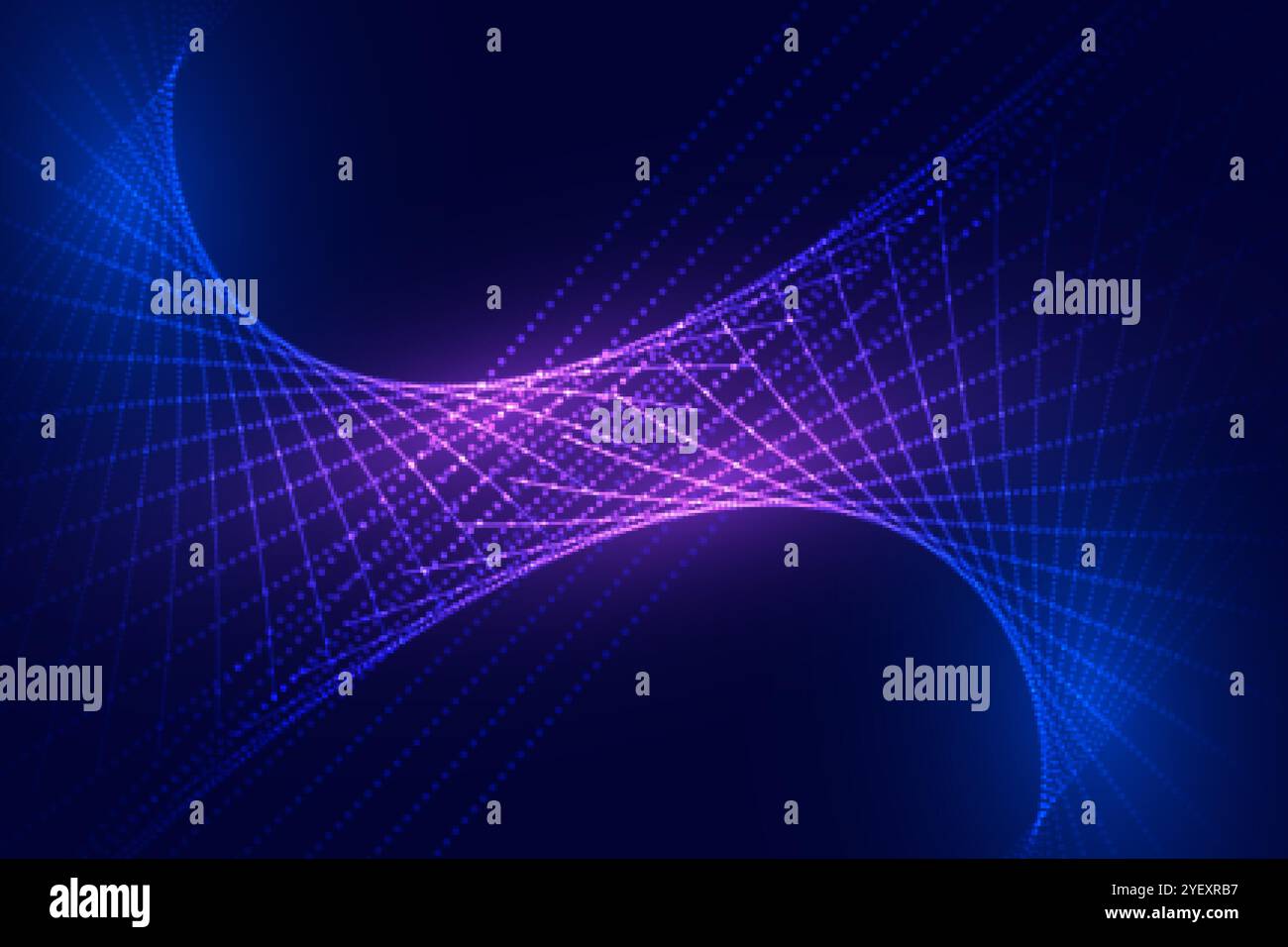abstract wavy technology particles digital background design Stock ...