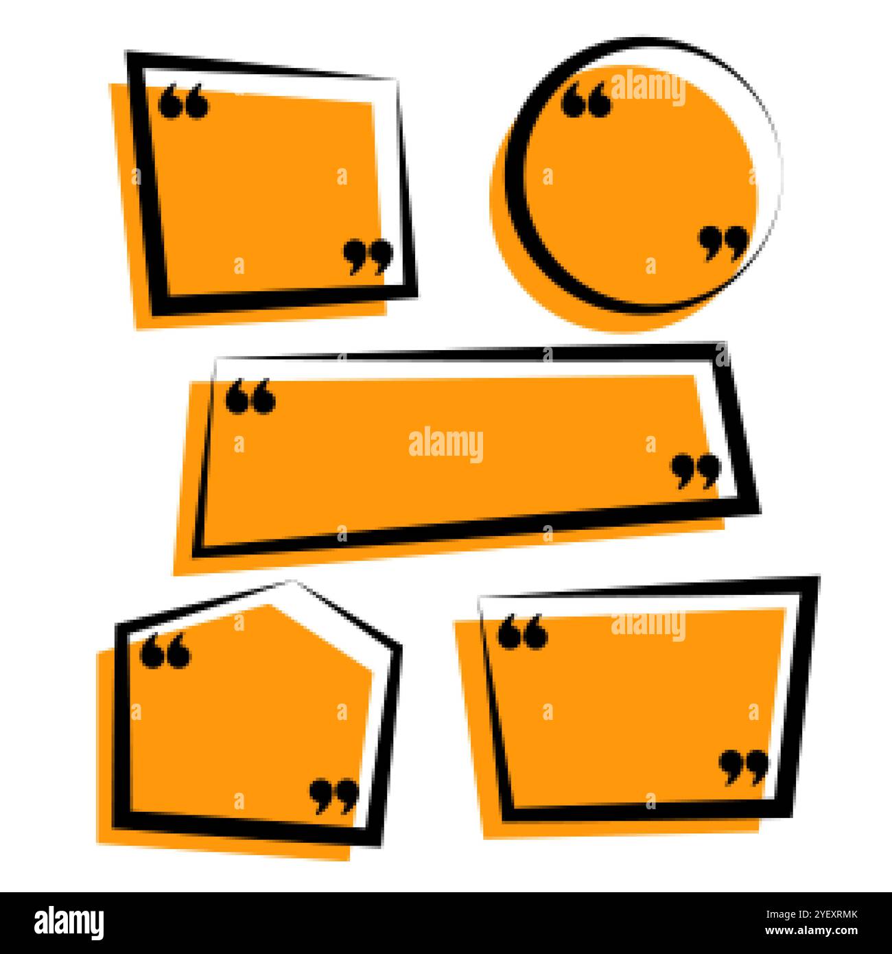 funky yellow and black line style quotes template Stock Vector Image ...