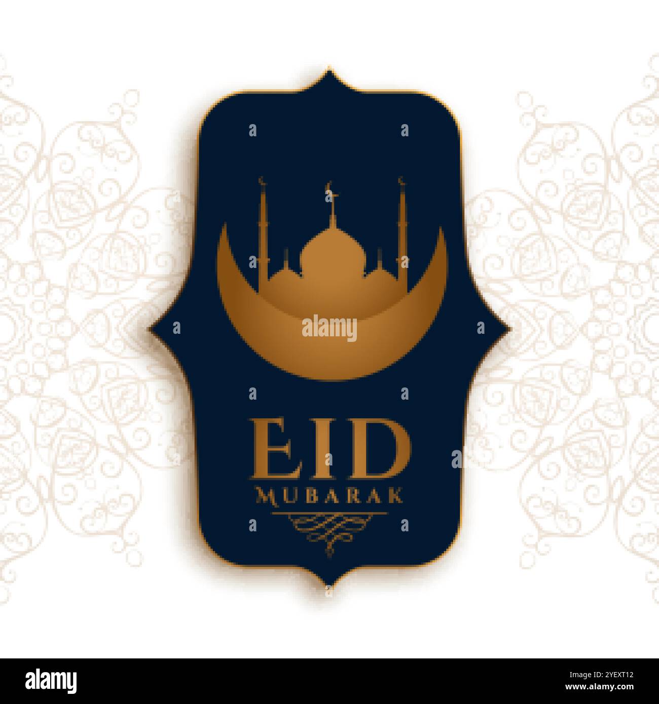 eid festival wishes card elegant design background Stock Vector Image ...