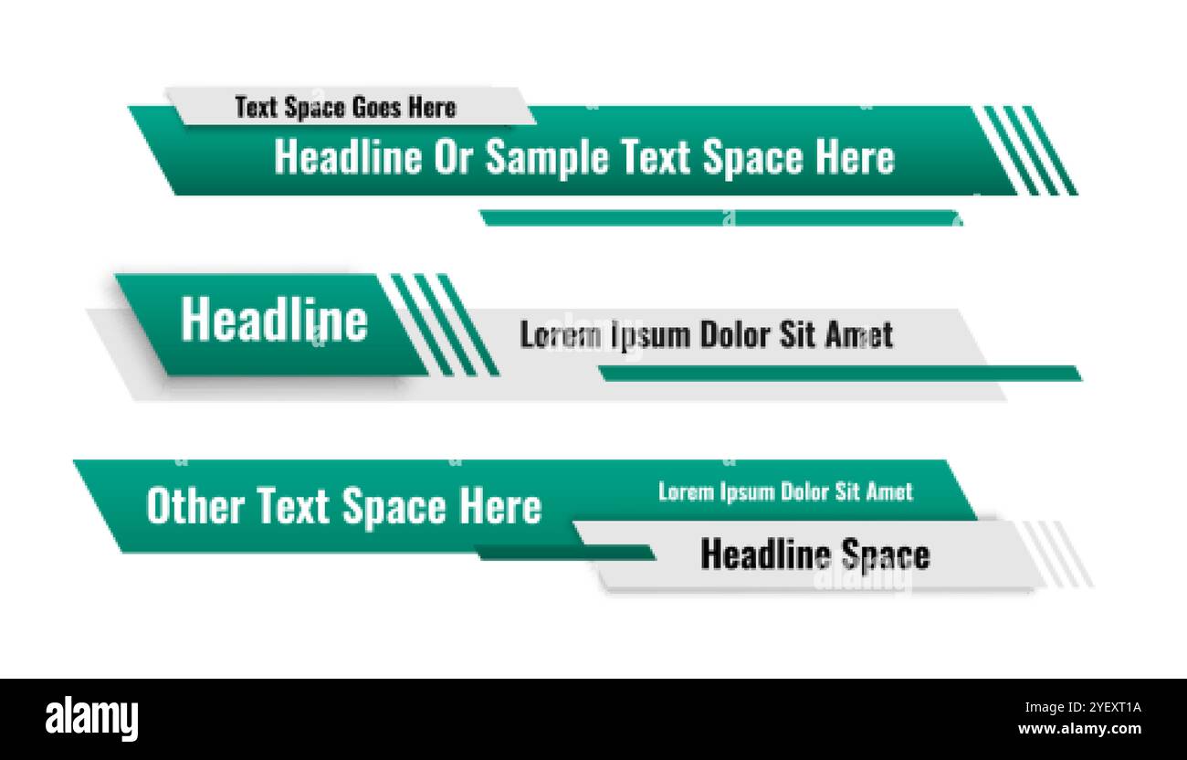 abstract geometric lower third banners set design Stock Vector Image ...