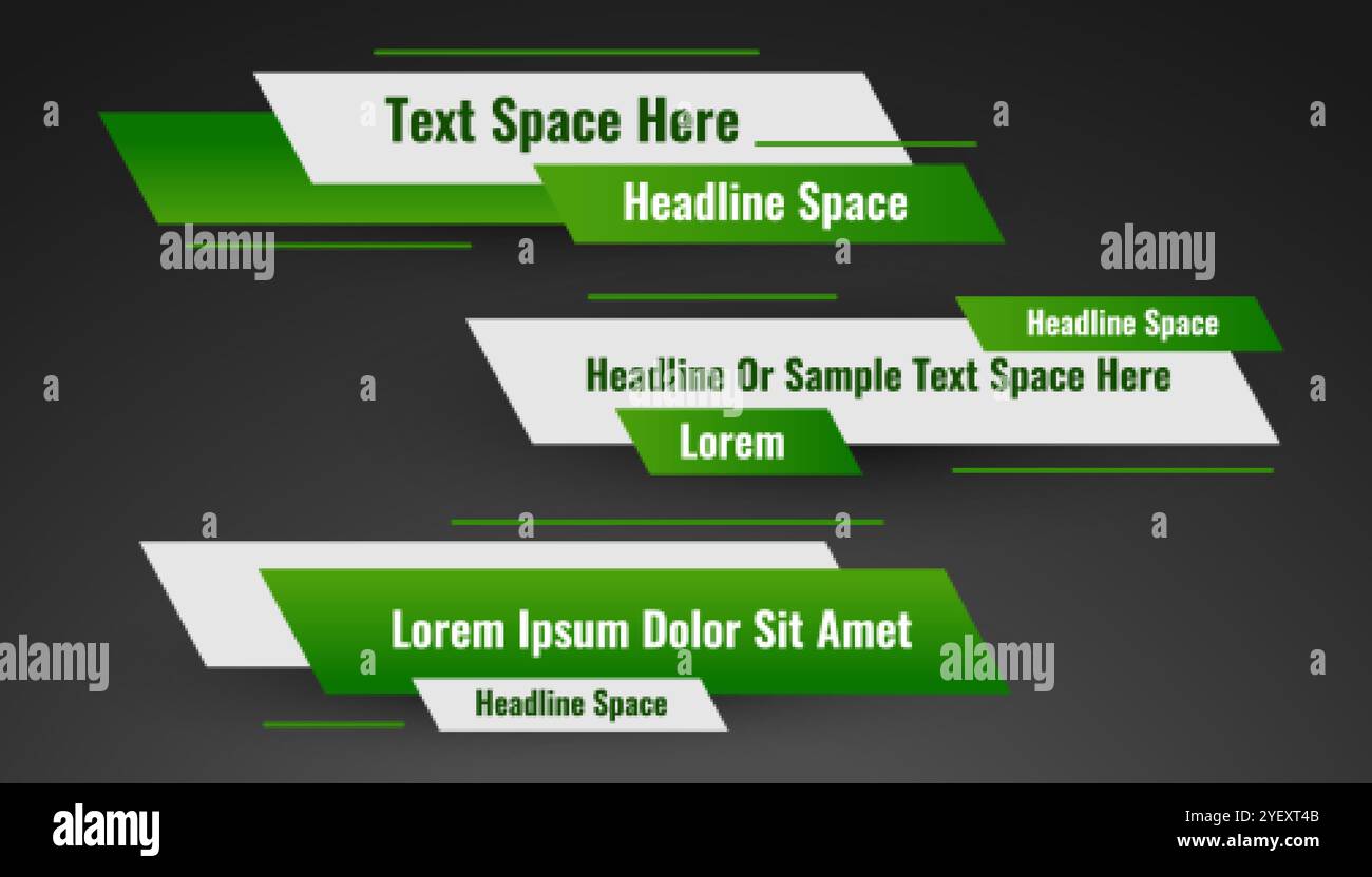 Green lower third Stock Vector Images - Alamy