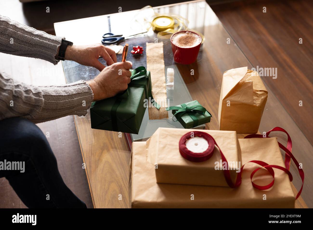 Festive mature man christmas hi-res stock photography and images - Alamy