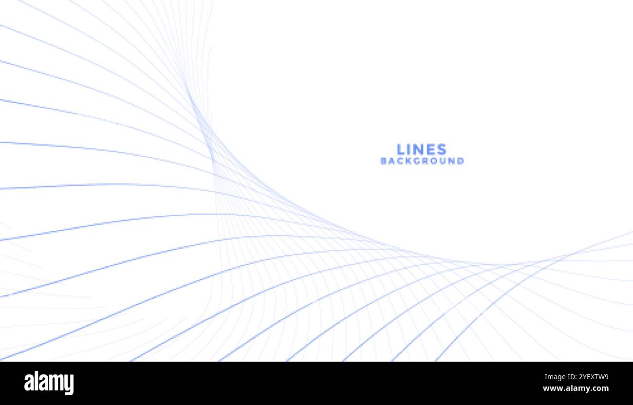 clean blend of lines flowing white background Stock Vector Image & Art ...
