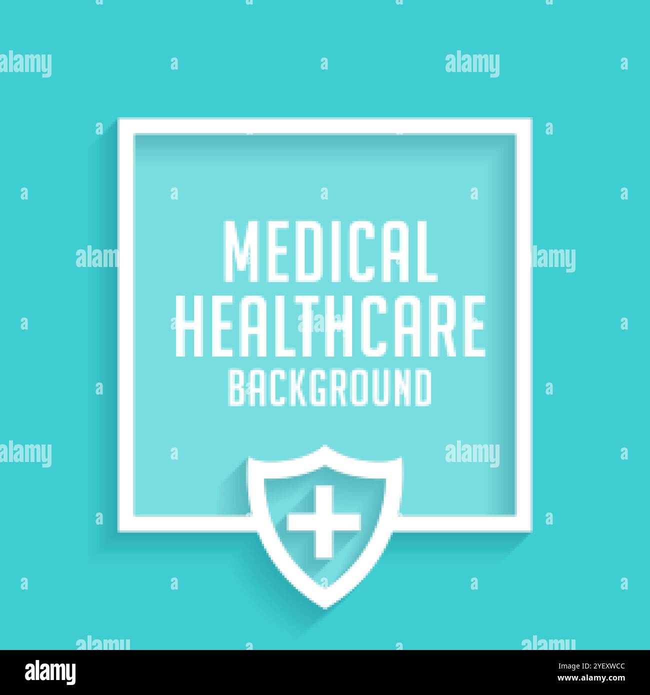 healthcare medical shield blue background with text space Stock Vector ...