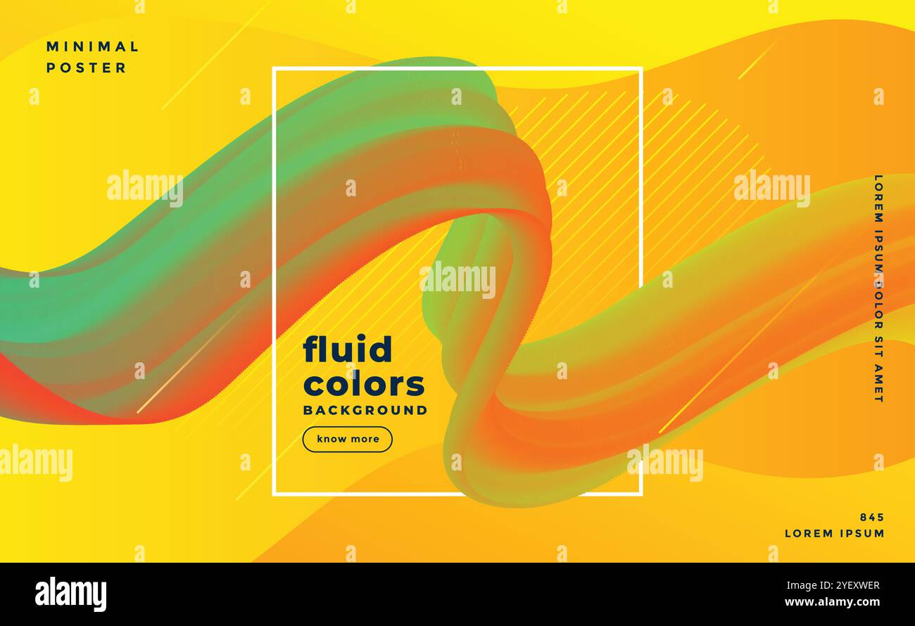 3d fluid flowing motion modern background template design Stock Vector ...
