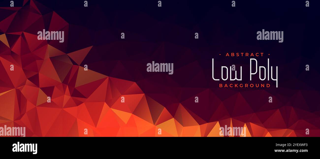 abstract low poly banner design with triangle shapes Stock Vector Image ...