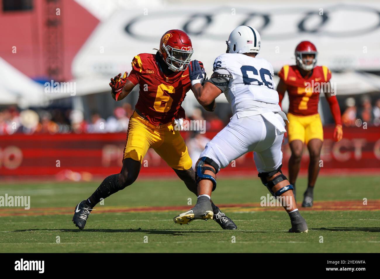 LOS ANGELES, CA - OCTOBER 12: USC Trojans defensive end Anthony Lucas ...
