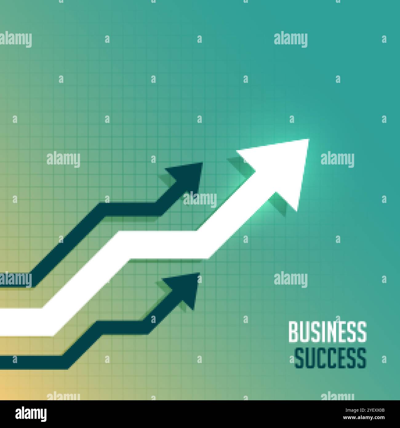 leading business arrow toward upward side background Stock Vector Image ...