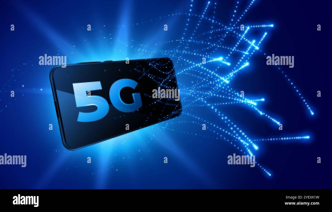 5G mobile technology fifth generation telecom network background Stock Vector Image & Art - Alamy