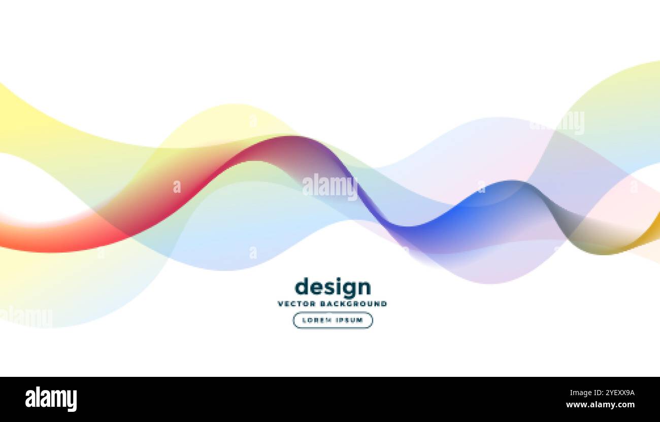 Colorful flow wavy lines Cut Out Stock Images & Pictures - Alamy