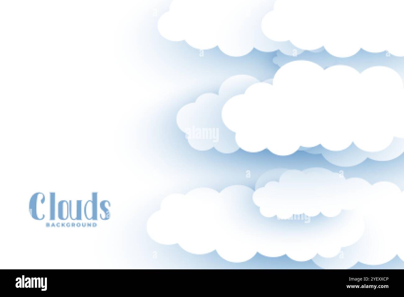 white clouds background in 3d style design Stock Vector Image & Art - Alamy