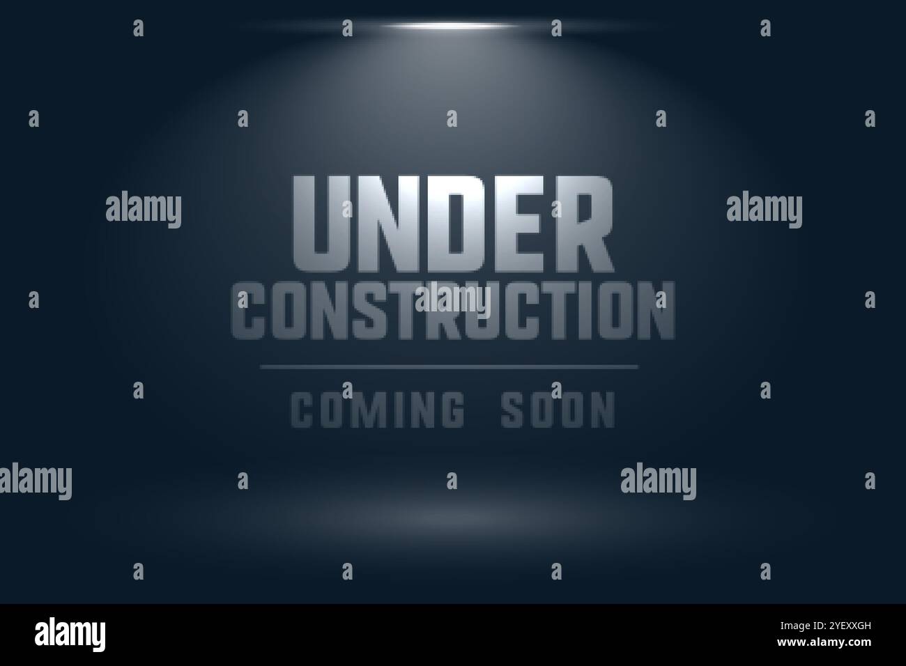 under construction coming soon spot light background Stock Vector Image ...