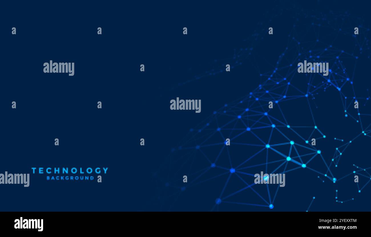 abstract digital technology background with network connection lines Stock Vector Image & Art ...