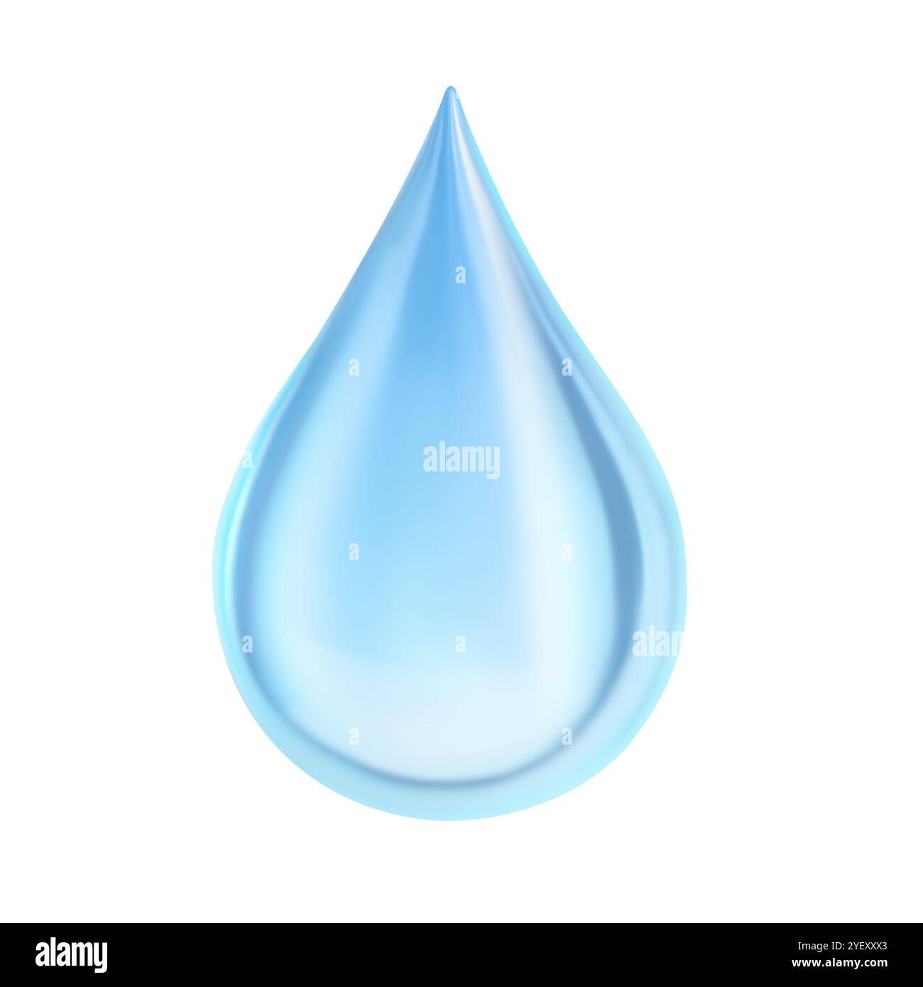One drop of clear water isolated on white Stock Photo - Alamy