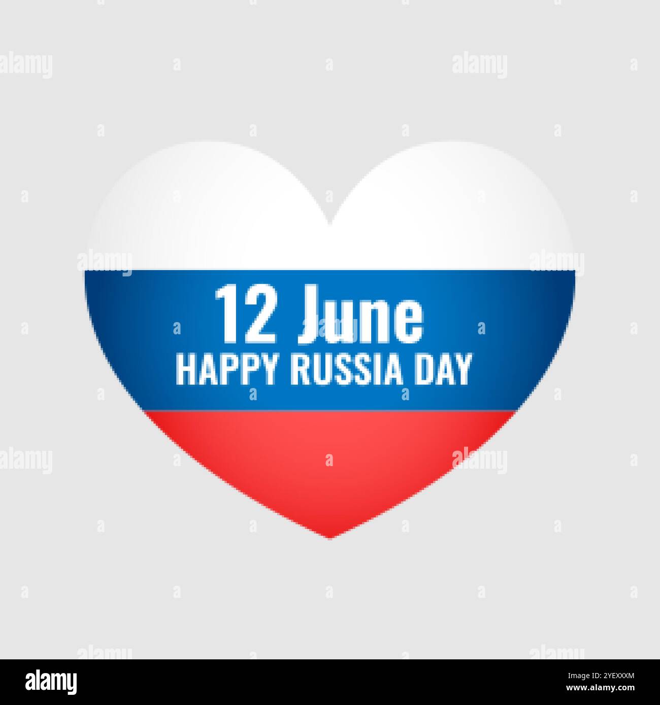 happy russia day 12th june heart poster design Stock Vector Image & Art ...
