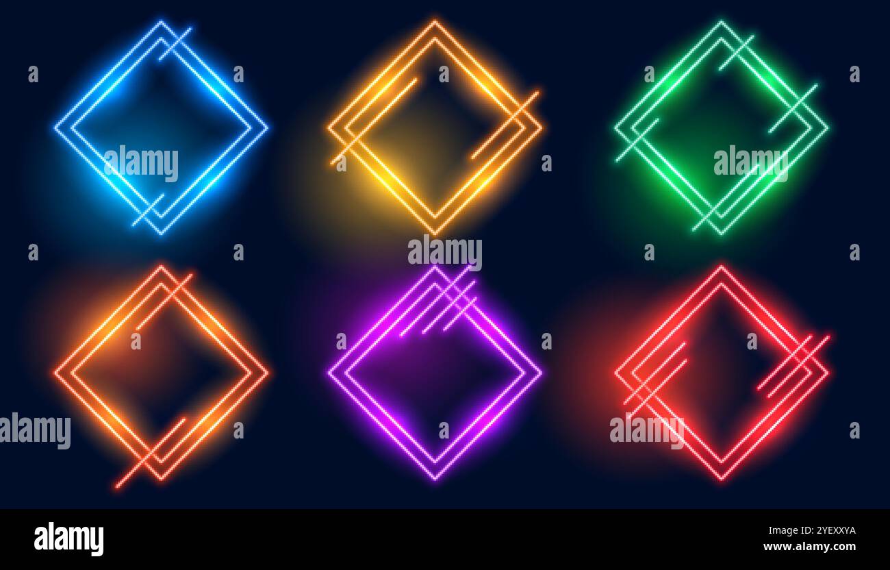 Neon rhombus hi-res stock photography and images - Alamy