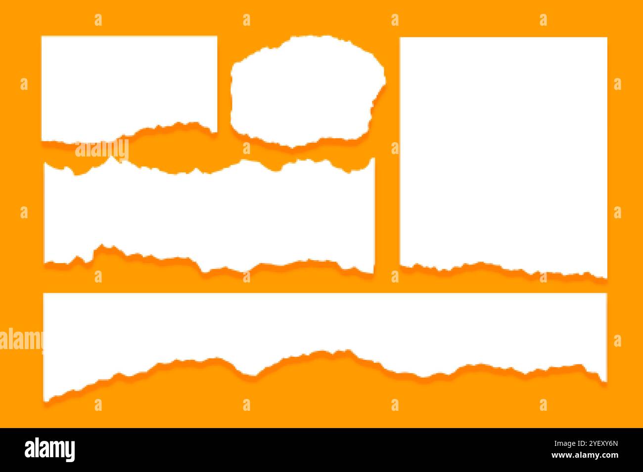 set of torn ripped paper sheets texture Stock Vector Image & Art - Alamy