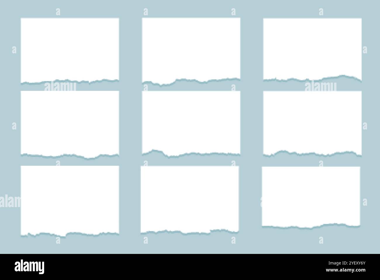 torn paper ripped sheets set of nine Stock Vector Image & Art - Alamy