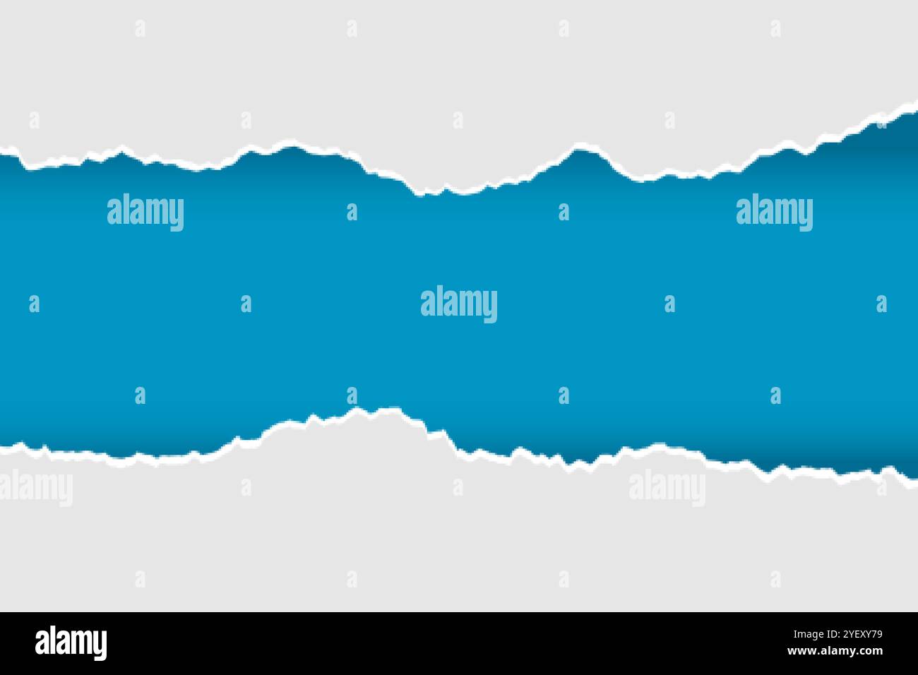 realistic torn ripped paper in blue and gray color Stock Vector Image ...