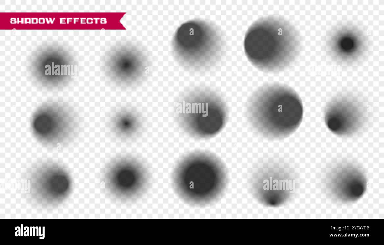 oval shape realistic shadow effect big set Stock Vector Image & Art - Alamy