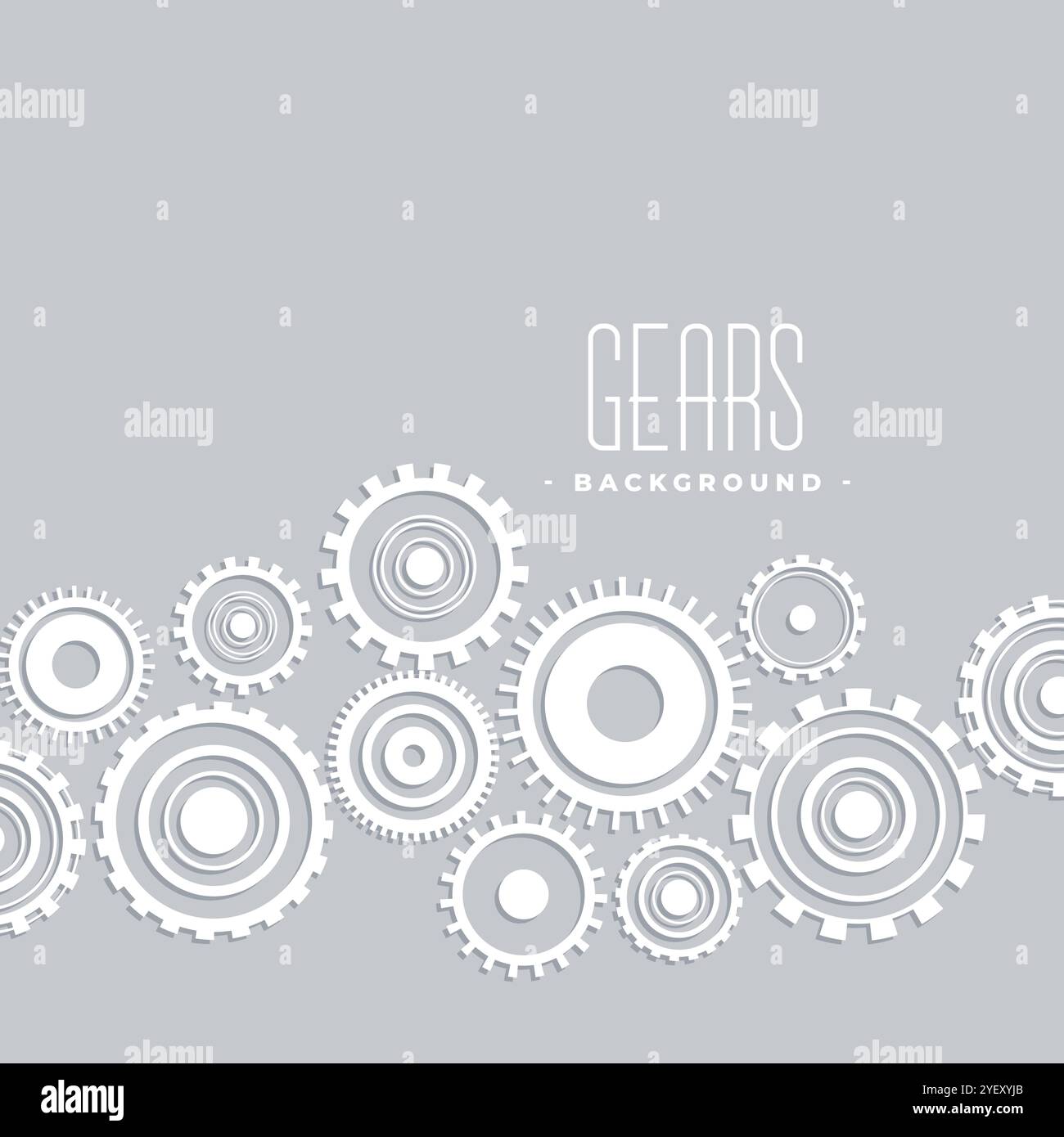 gray background with white gears connection design Stock Vector Image ...