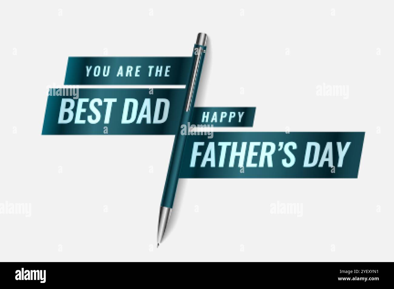 best dad happy fathers day banner design with pen Stock Vector Image ...
