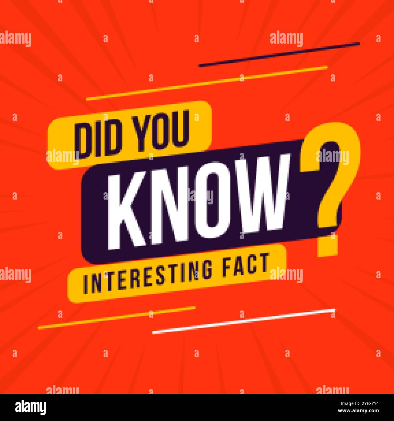 interesting fact did you know background design Stock Vector Image ...