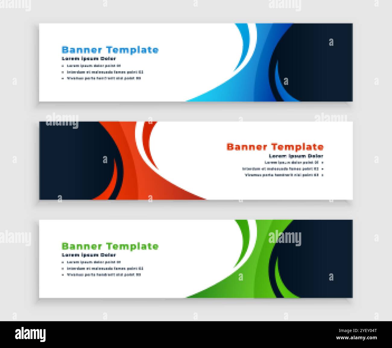 set of modern business banners with curvy shape Stock Vector Image ...