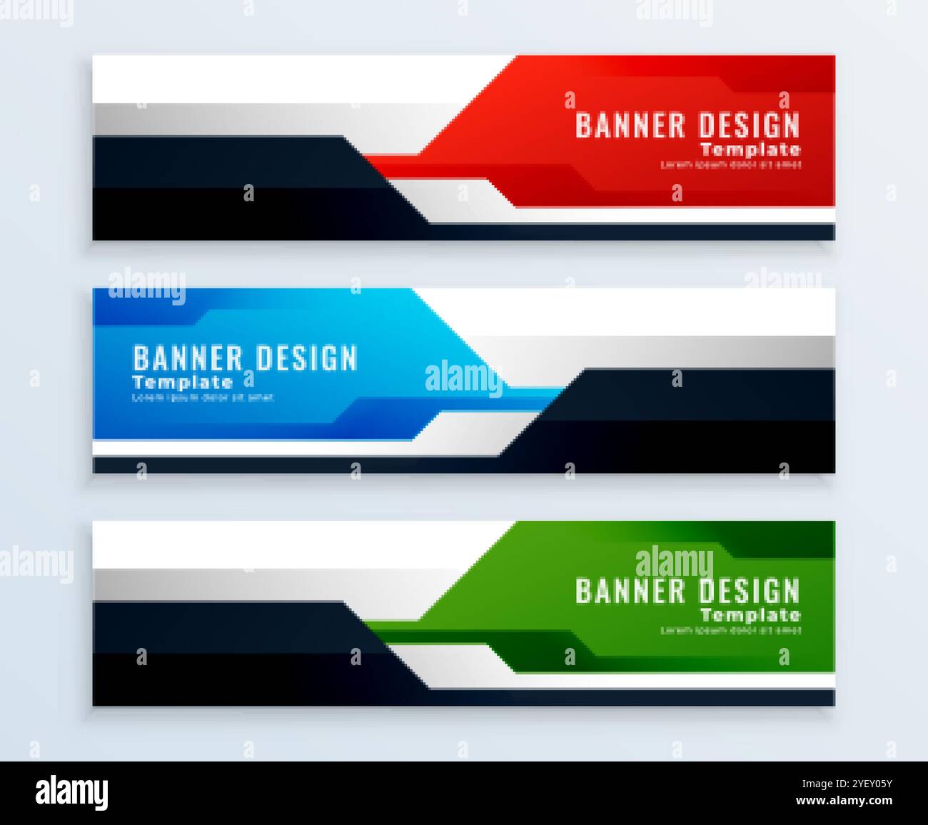 geometric set of banner designs in multicolors Stock Vector Image & Art ...