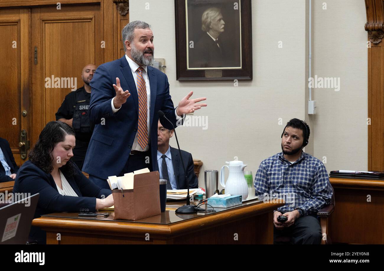 Athens, Georgia, USA. 1st Nov, 2024. Dustin Kirby, defense attorney for ...