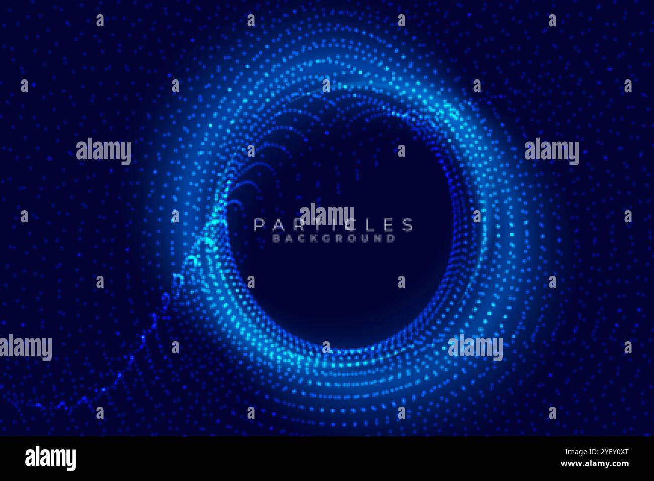 Futuristic circular flow particles digital hi-res stock photography and images - Alamy