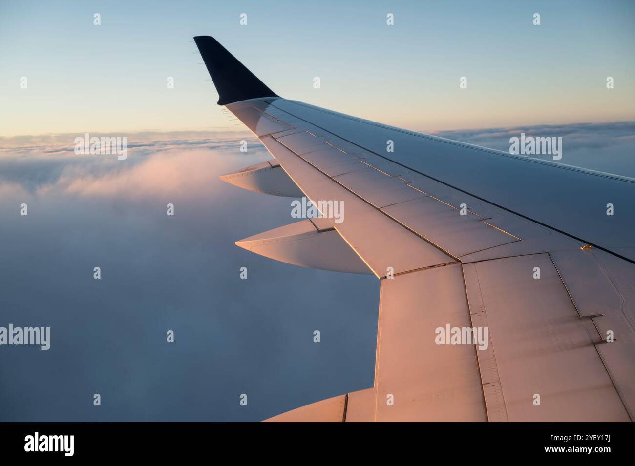 Airplane Wing during Flight Stock Photo - Alamy