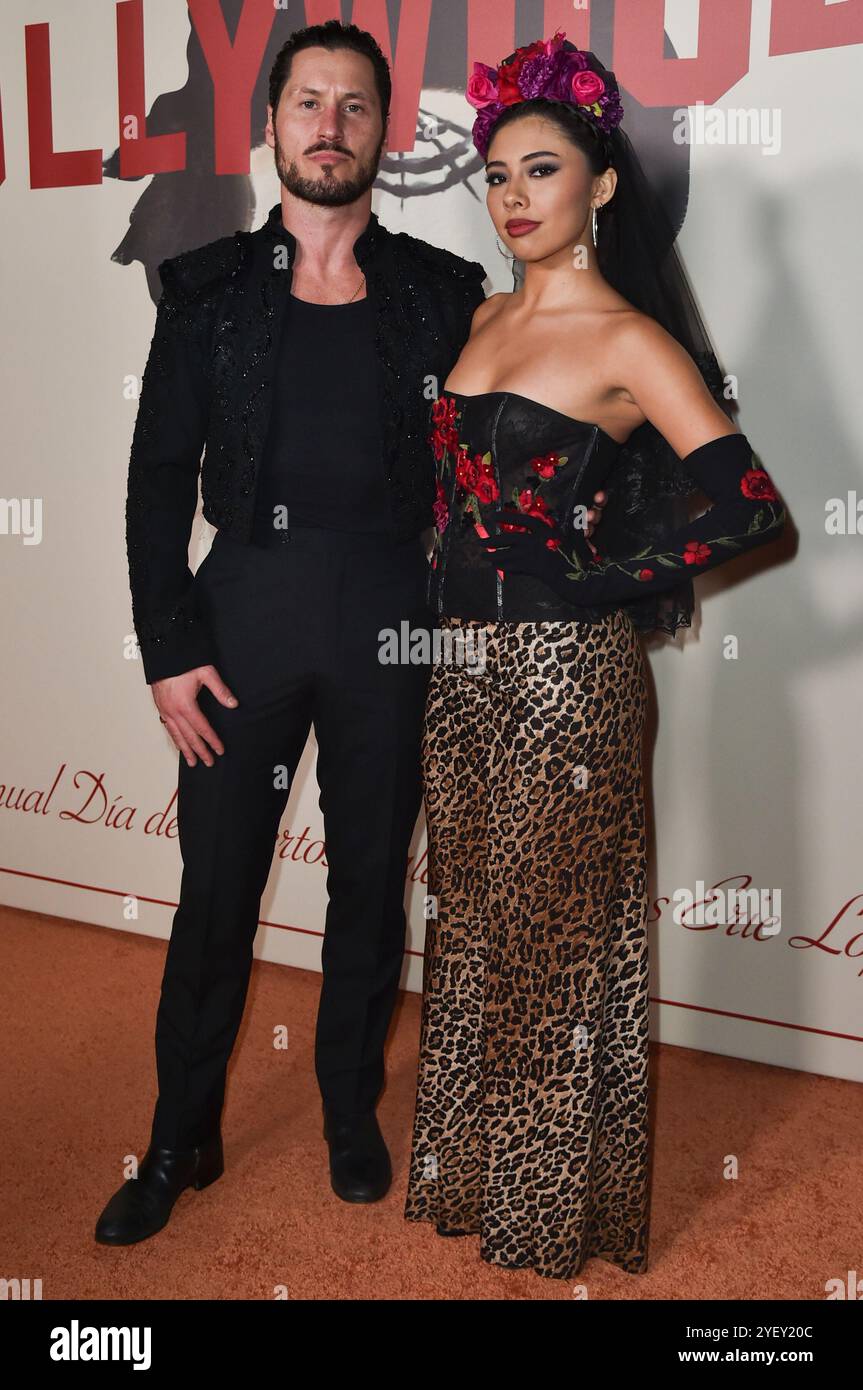 Valentin Chmerkovskiy, left, and Xochitl Gomez arrive at the fourth ...