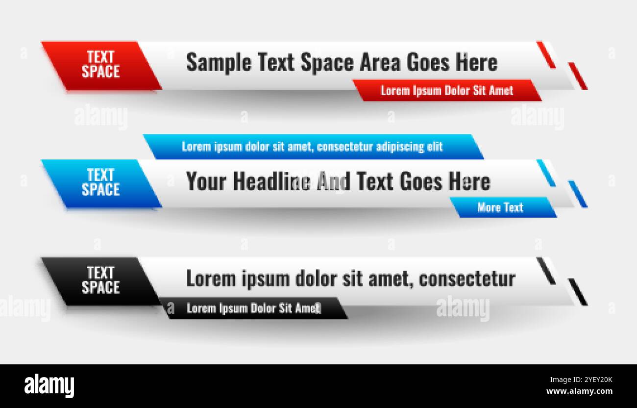 modern abstract lower third stylish banner design Stock Vector Image ...