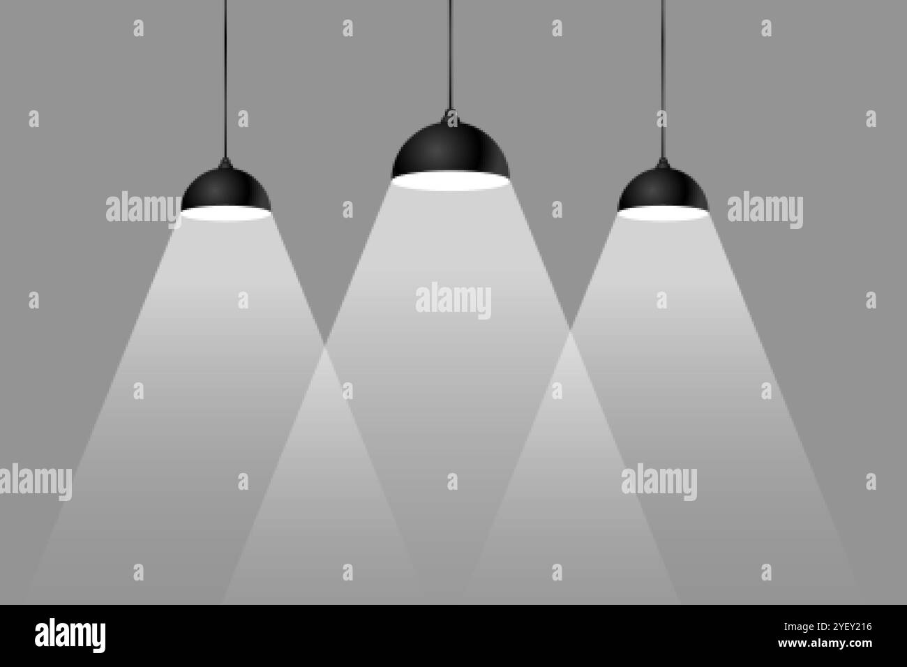 three focus spotlights background in flat style Stock Vector Image ...