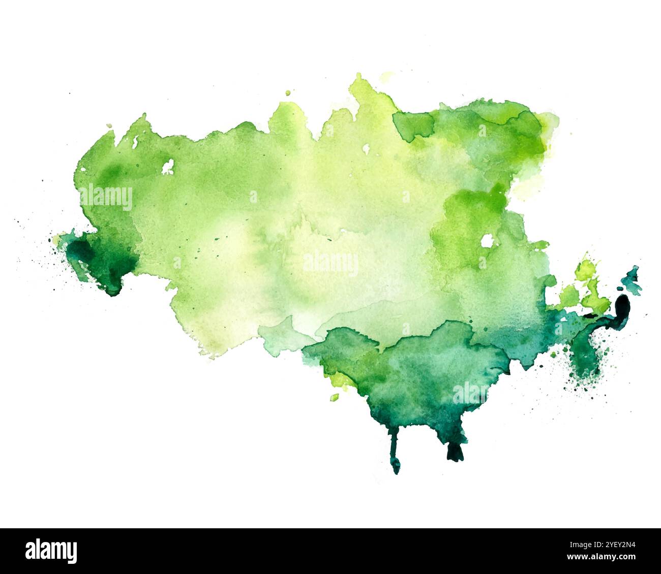 abstract green watercolor stain texture background design Stock Vector ...